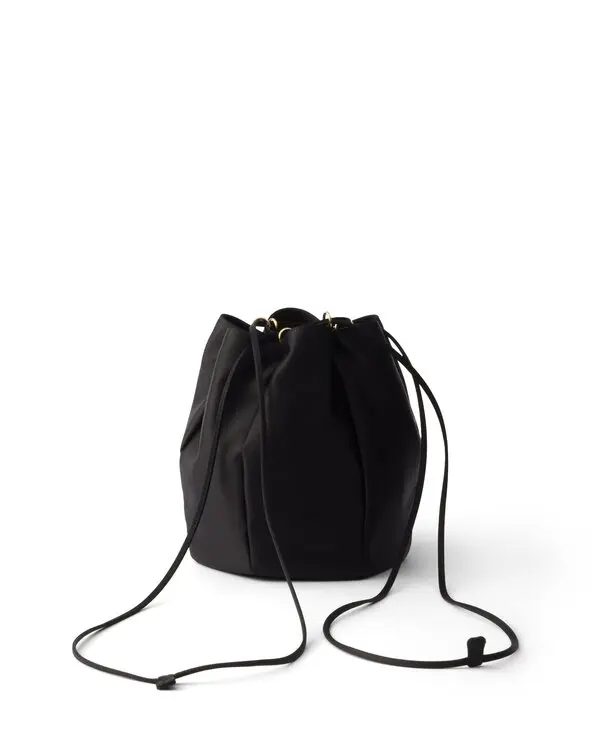 Prada Satin Mini Bucket Bag - Black