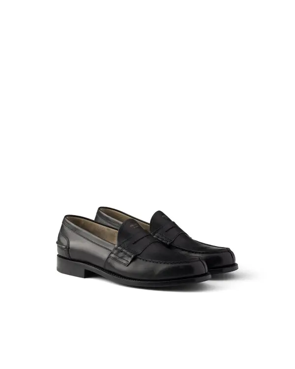 Prada Leather Loafers - Black