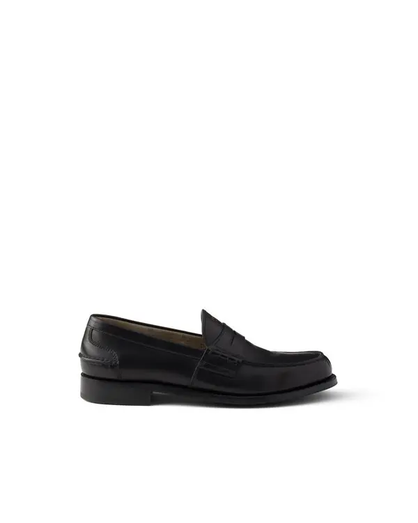 Prada Leather Loafers - Black
