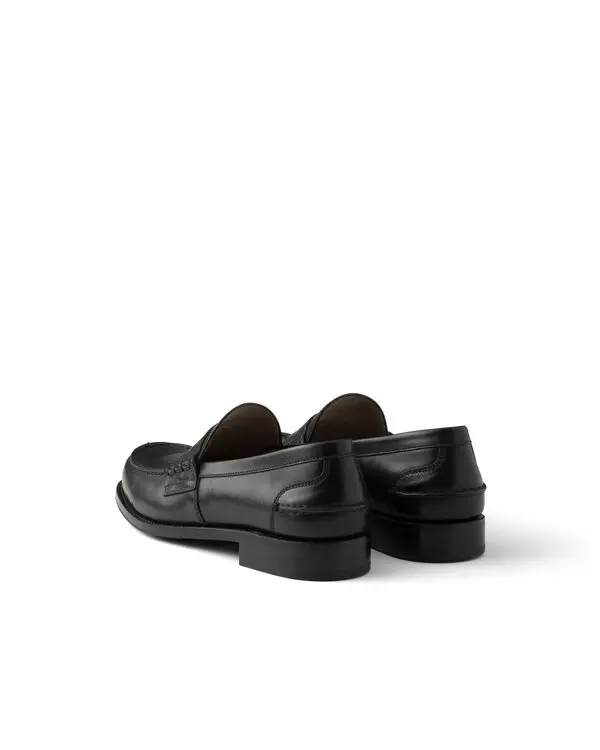 Prada Leather Loafers - Black