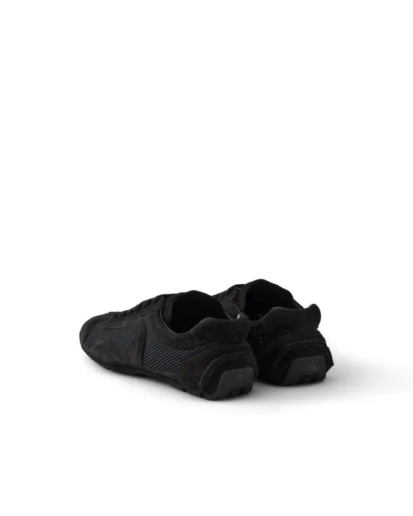 Prada Montecarlo Re-edition 2005 Suede And Mesh Sneakers