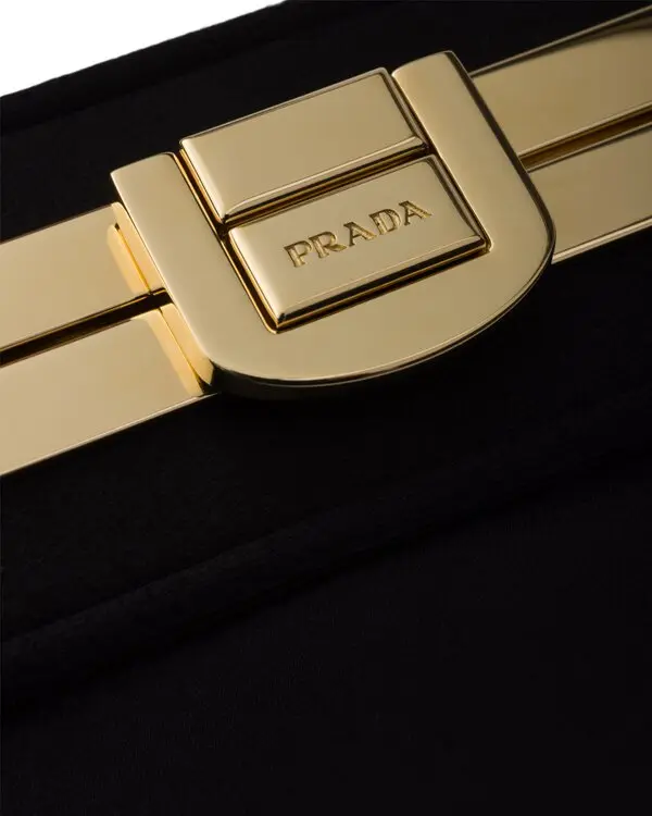 Prada Satin Mini-clutch With Metal Hardware