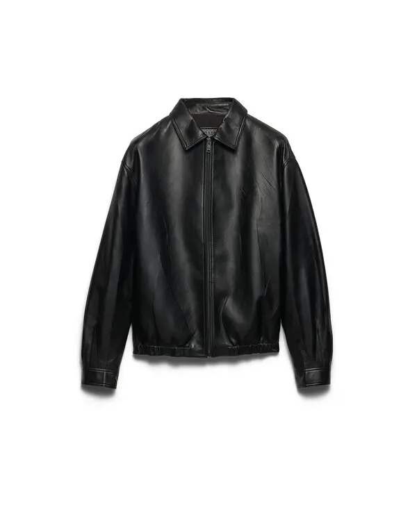 Prada Nappa Leather Shirt Jacket