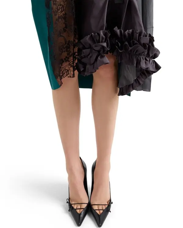 Prada Technical Taffeta Patchwork Skirt