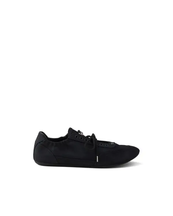 Prada Low Top Canvas Sneakers - Black