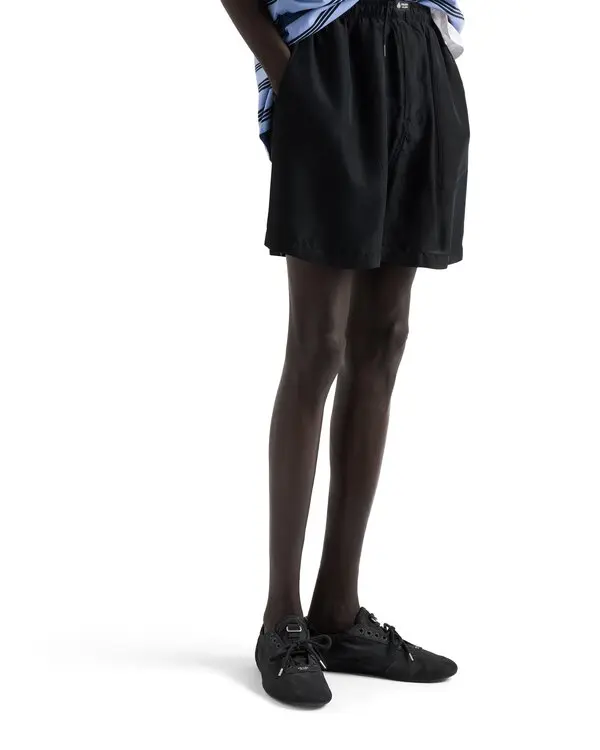 Prada Low Top Canvas Sneakers - Black