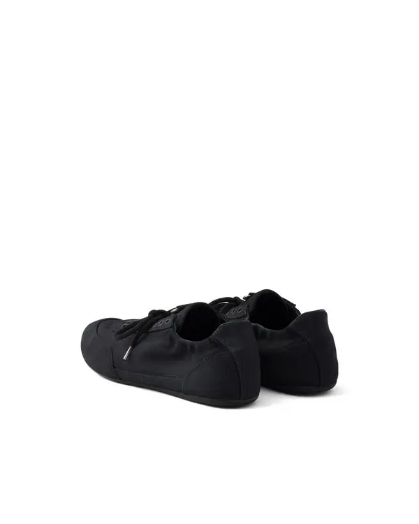 Prada Low Top Canvas Sneakers - Black