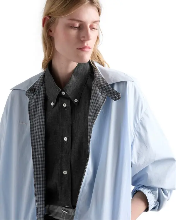 Prada Short-sleeved Chambray Shirt - Navy