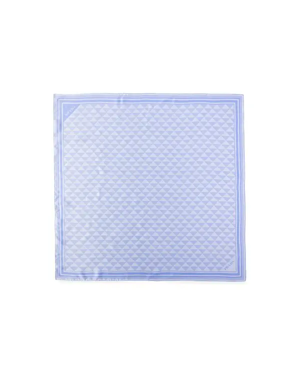 Prada Jacquard Silk Scarf 90 - Wave/white