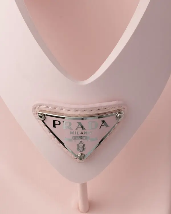 Prada Rubber Thong Sandals - Alabaster Pink