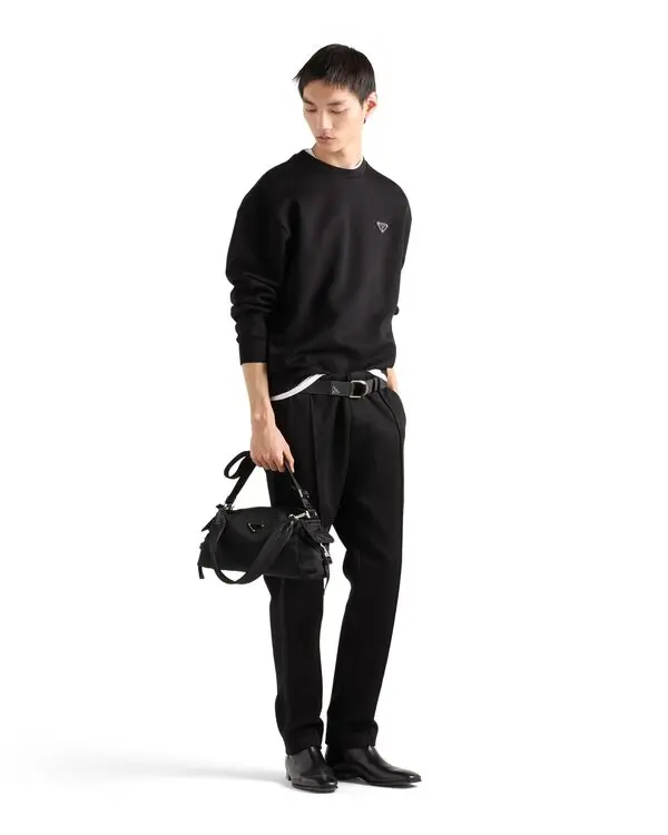 Prada Technical Cotton Boxy Fit Sweatshirt