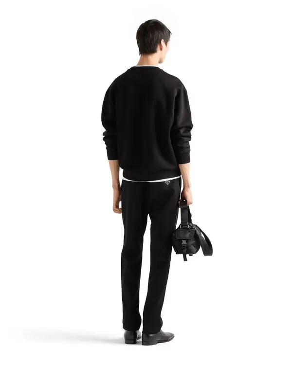Prada Technical Cotton Boxy Fit Sweatshirt