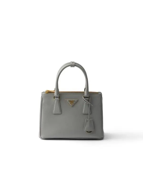 Prada Galleria Small Saffiano Leather Bag - Cloudy Gray