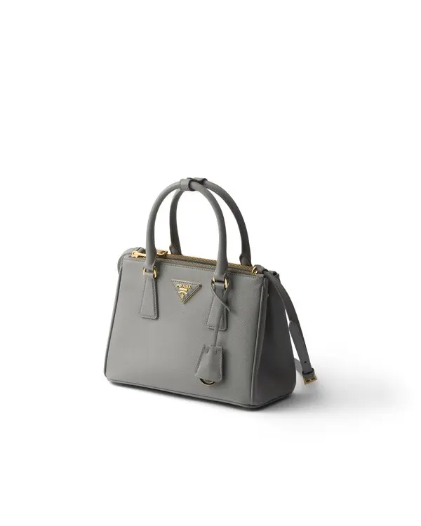 Prada Galleria Small Saffiano Leather Bag - Cloudy Gray