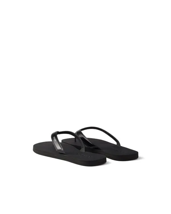 Prada Brushed Leather Flip-flops