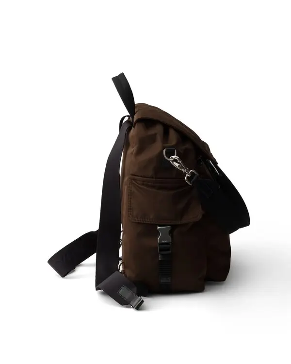 Prada Re-nylon And Leather Backpack - Sienna