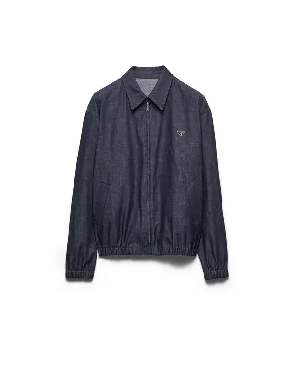 Prada Chambray Denim Blouson Jacket