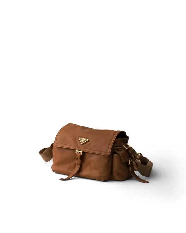 Prada Medium Nappa Leather Shoulder Bag - Caramel