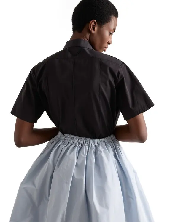 Prada Short-sleeve Poplin Shirt