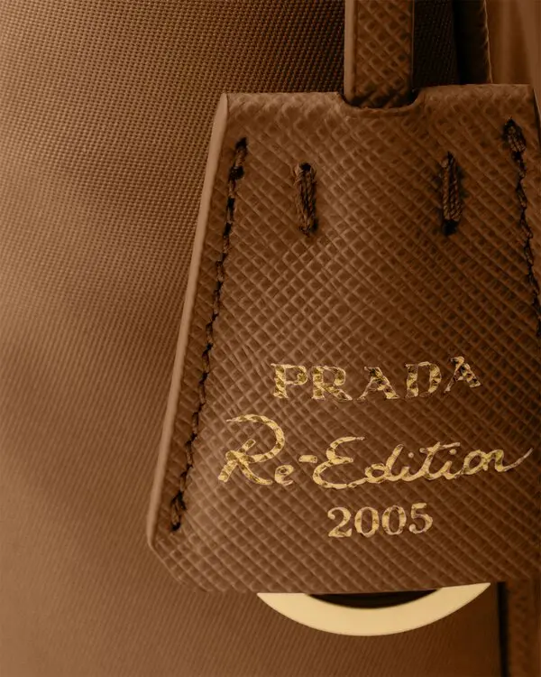 Prada Re-edition 2005 Re-nylon And Saffiano Mini Bag - Brandy