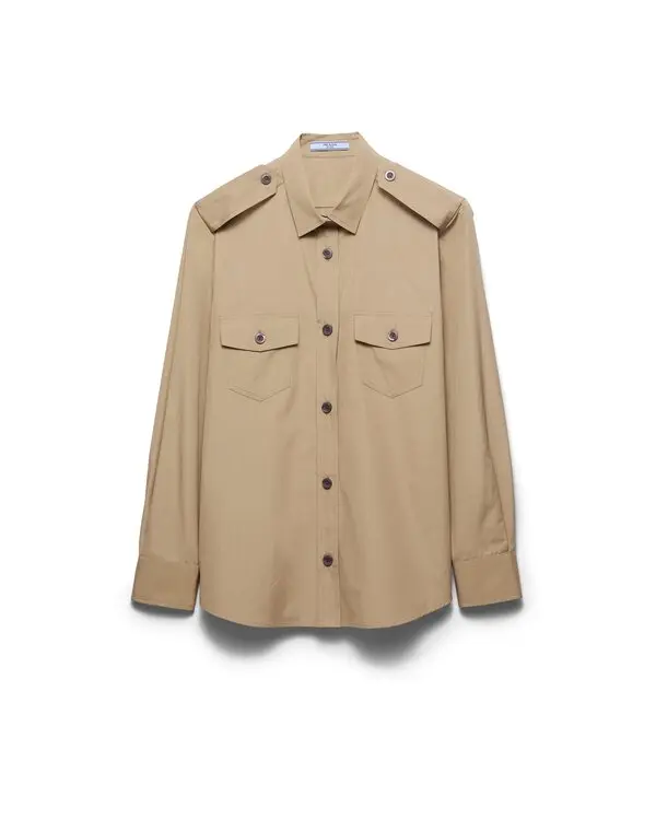 Prada Cotton Poplin Shirt - Beige