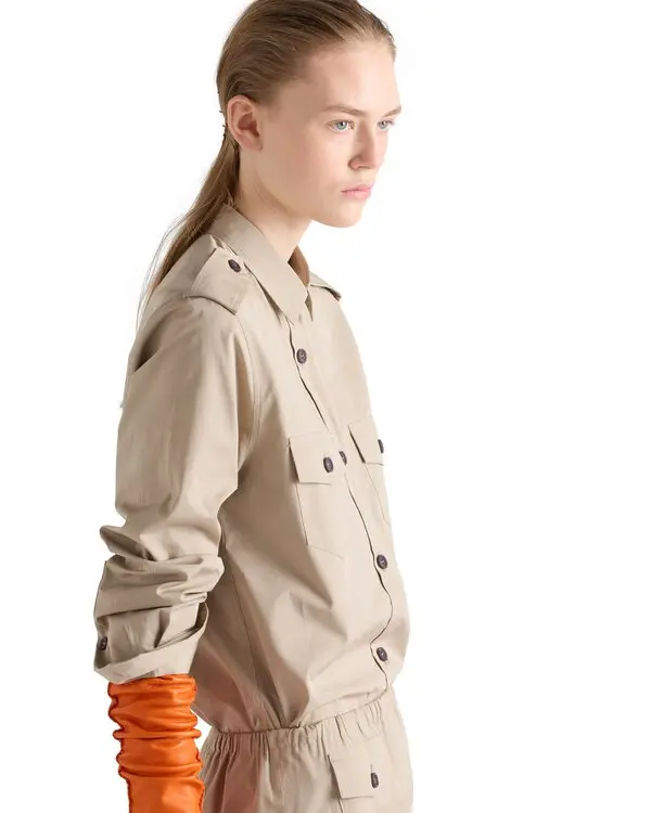 Prada Cotton Poplin Shirt - Limestone