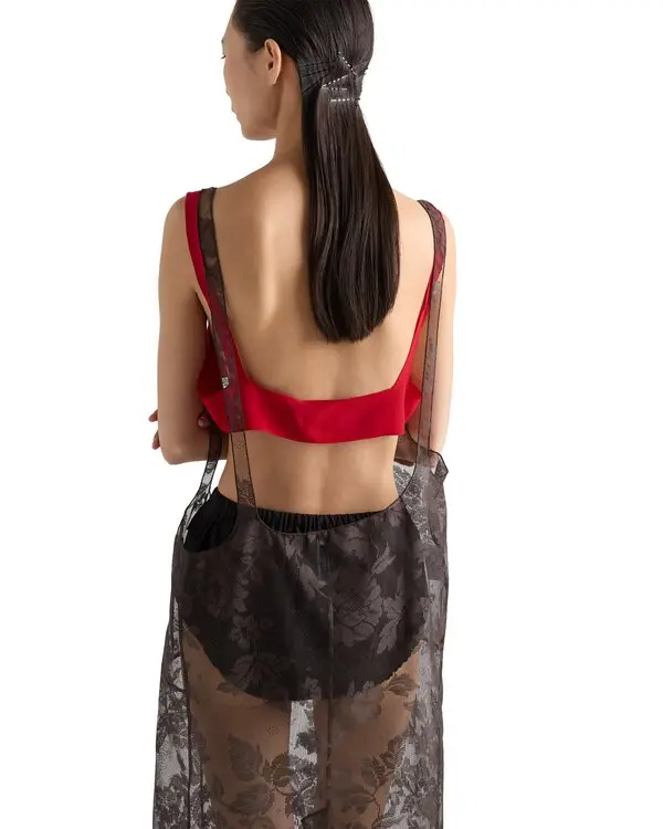 Prada Crepe De Chine Top - Red