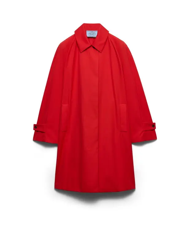 Prada Single-breasted Gabardine Coat