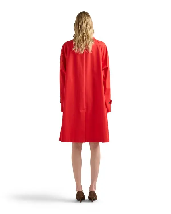 Prada Single-breasted Gabardine Coat