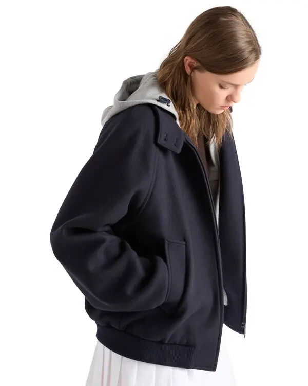 Prada Cloth And Cotton Fleece Jacket