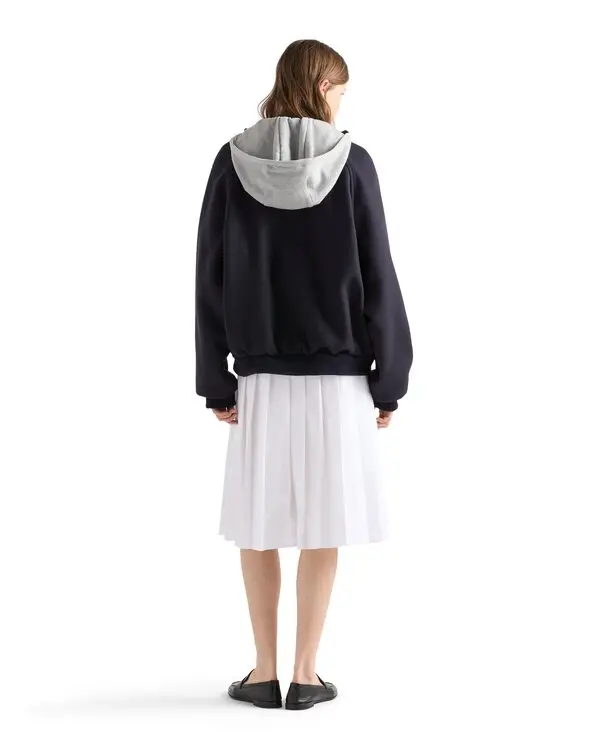 Prada Cloth And Cotton Fleece Jacket