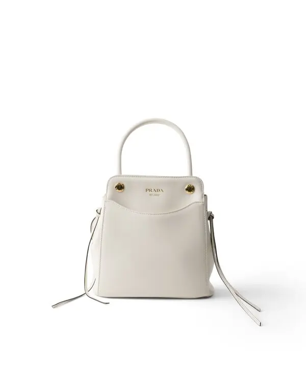 Prada Mini Leather Handbag - White