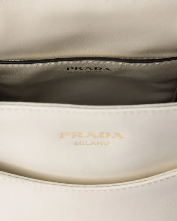 Prada Mini Leather Handbag - White