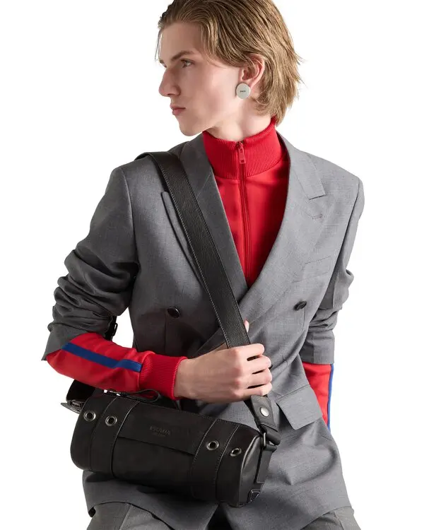 Prada Leather Shoulder Bag - Black