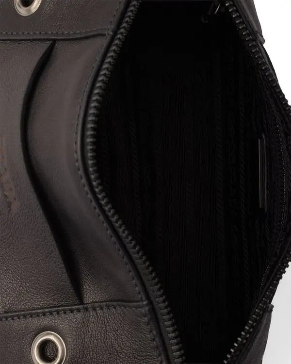 Prada Leather Shoulder Bag - Black