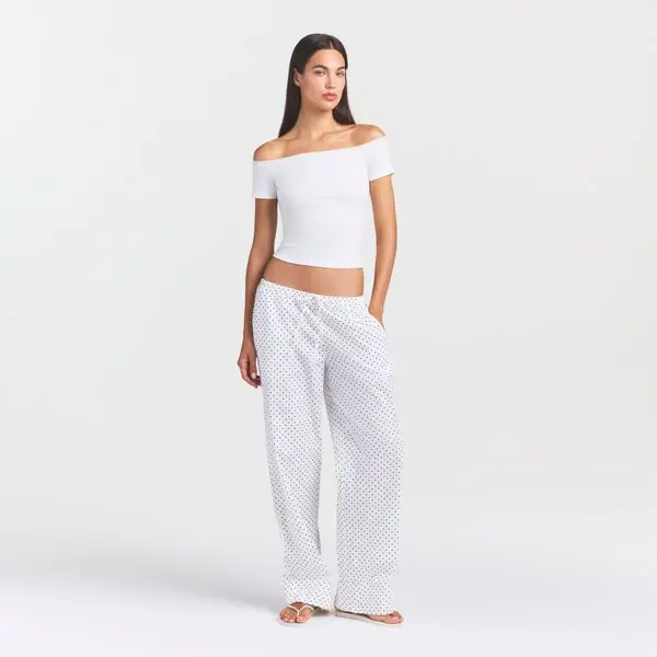SKIMS Off-the-shoulder Cotton Jersey Top