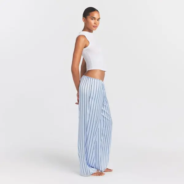 SKIMS Woven Shine Lace Pants - Periwinkle Wide Stripe