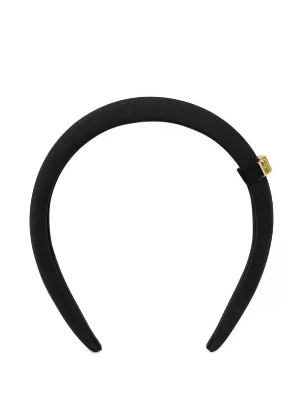 Moschino Logo-plaque Padded Headband - Black