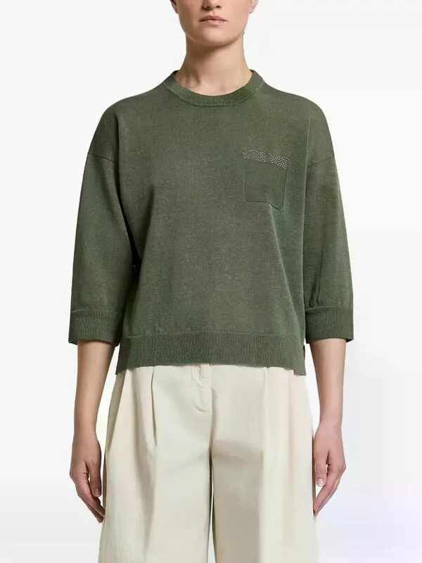 Peserico Bead-embellished Pocket Sweater