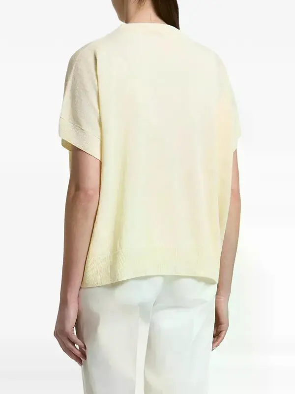 Peserico Bead-embellished Pocket Sweater - Yellow