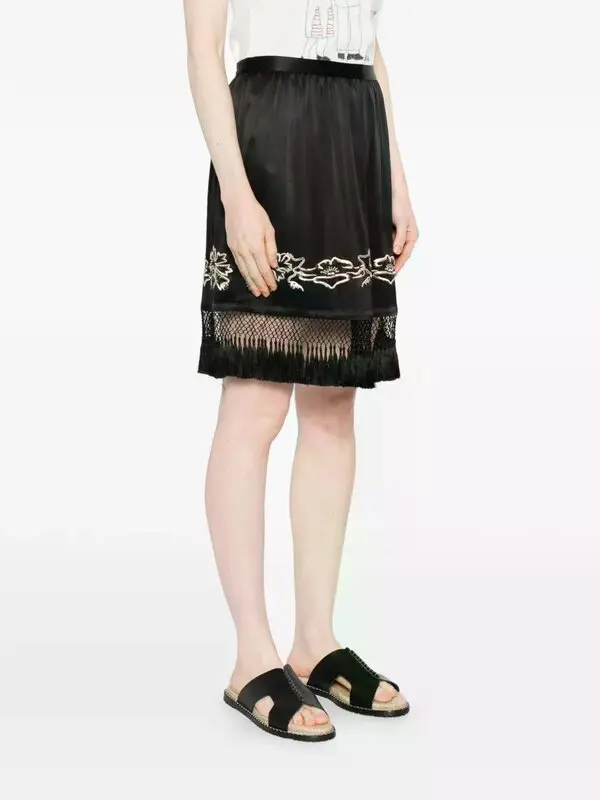 BODE Phantasm Embroidered Mini Skirt - Black