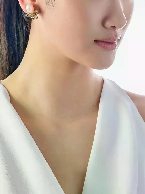 ANABELA CHAN Butterfly Multi-stone Earrings