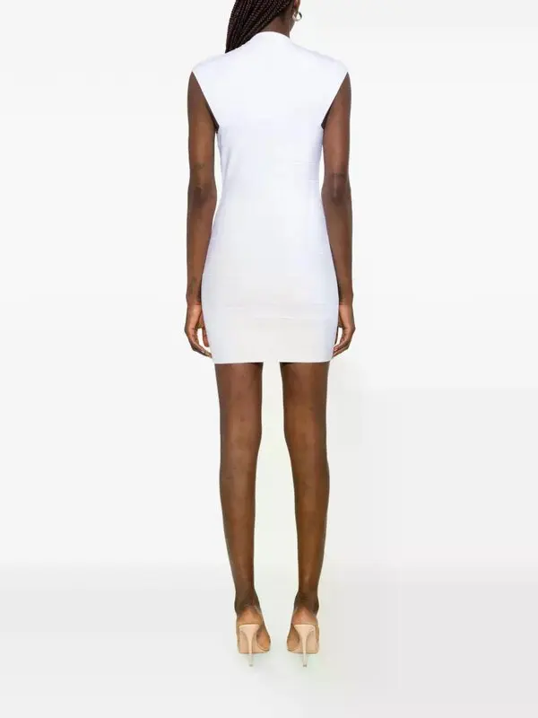 Herve Leger The Champagne Bandage Zip-up Mini Dress