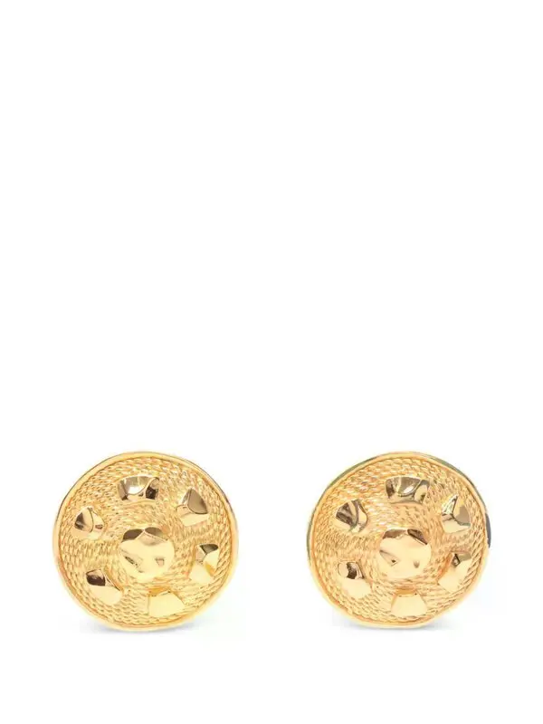 Dior Round Earrings - Gold