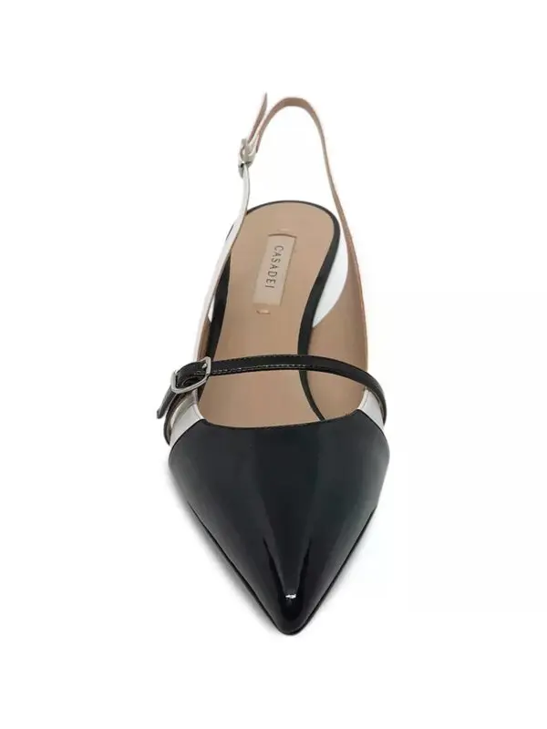 Casadei Winnie Buckled Slingback Pumps