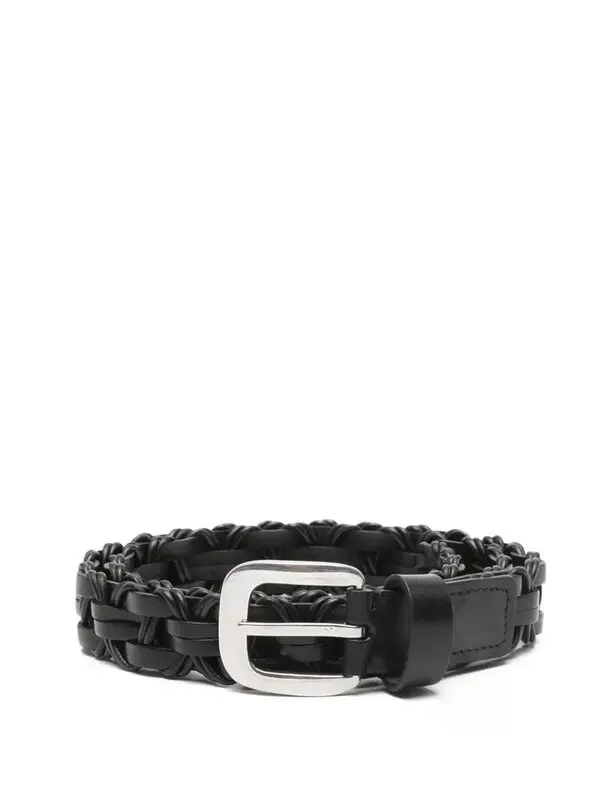 THE ROW Cord Leather Belt - Black