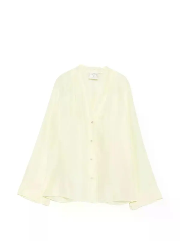 FORTE_FORTE V-neck Long-sleeved Shirt