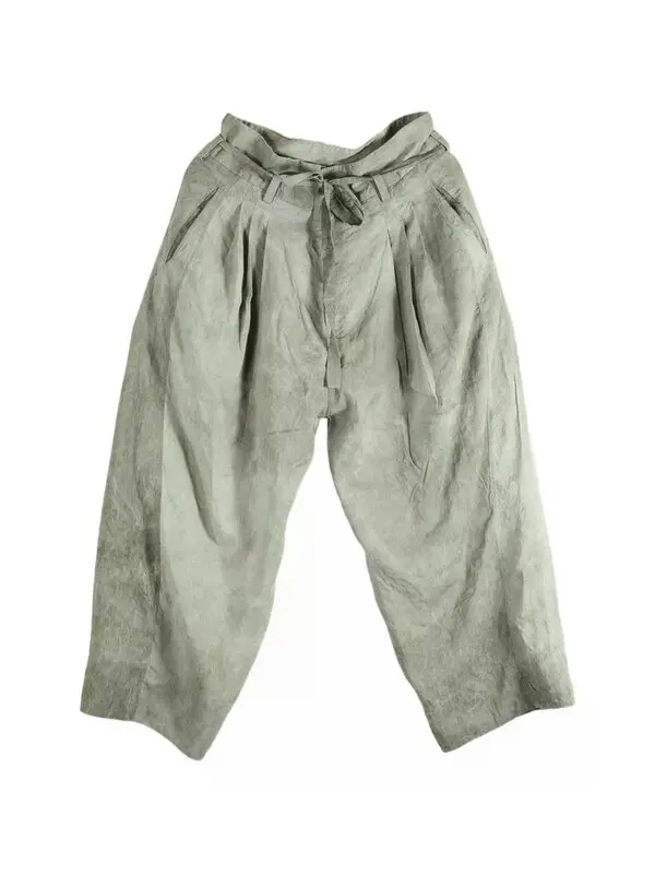 ZIGGY CHEN Pleated Trousers - Green