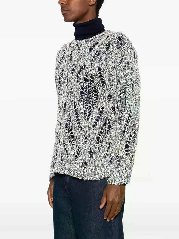 AMARANTO Distressed-effect Sweater - Neutrals