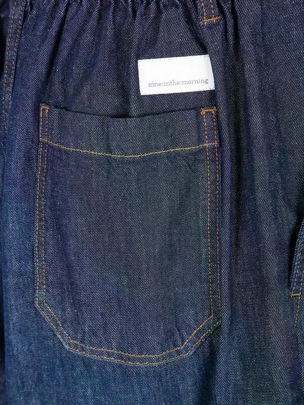NINE:INTHE:MORNING Elasticated-waistband Denim Shorts